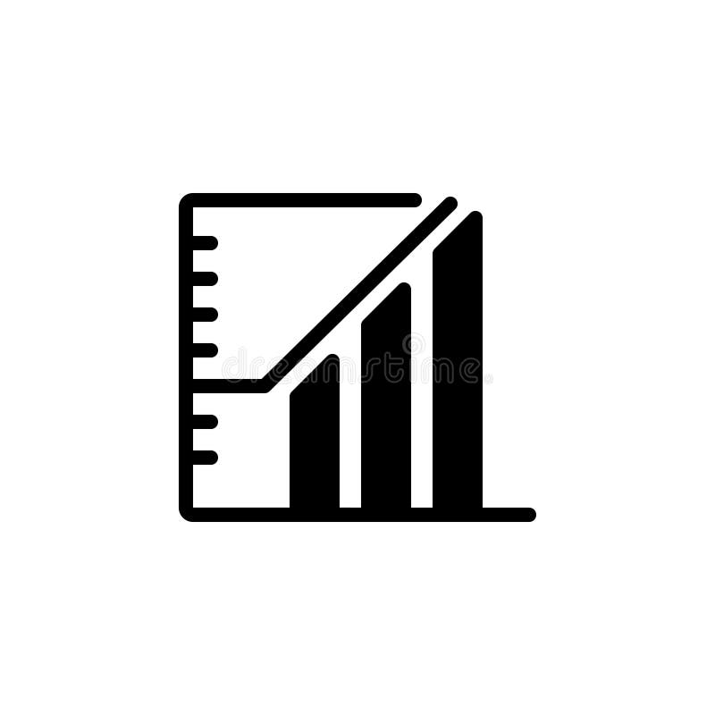 Black Solid Icon for Graph, Chart and Diagram Stock Vector ...