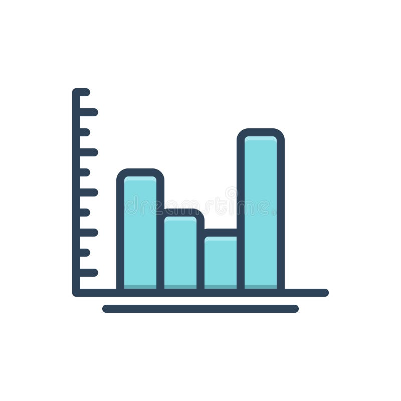 Color Illustration Icon for Graph, Chart and Finance Stock Illustration ...