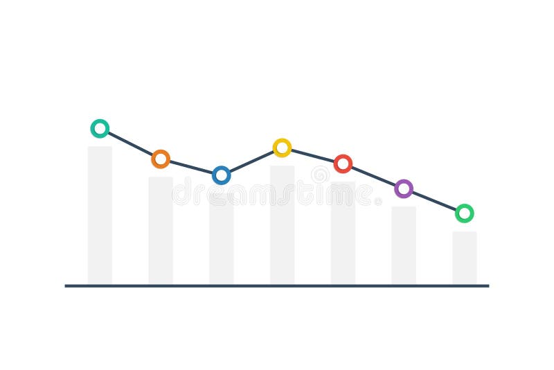 Graph Icon Flat Style. Business Concept Stock Illustration ...