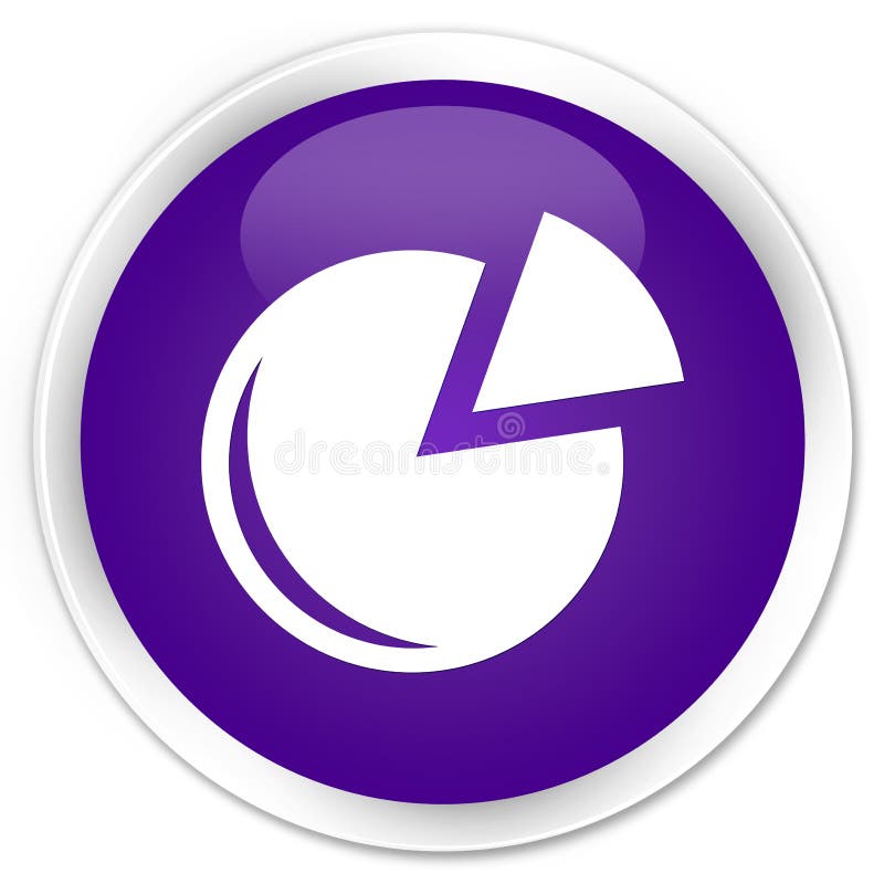 Graph Icon Premium Purple Round Button Stock Illustration ...