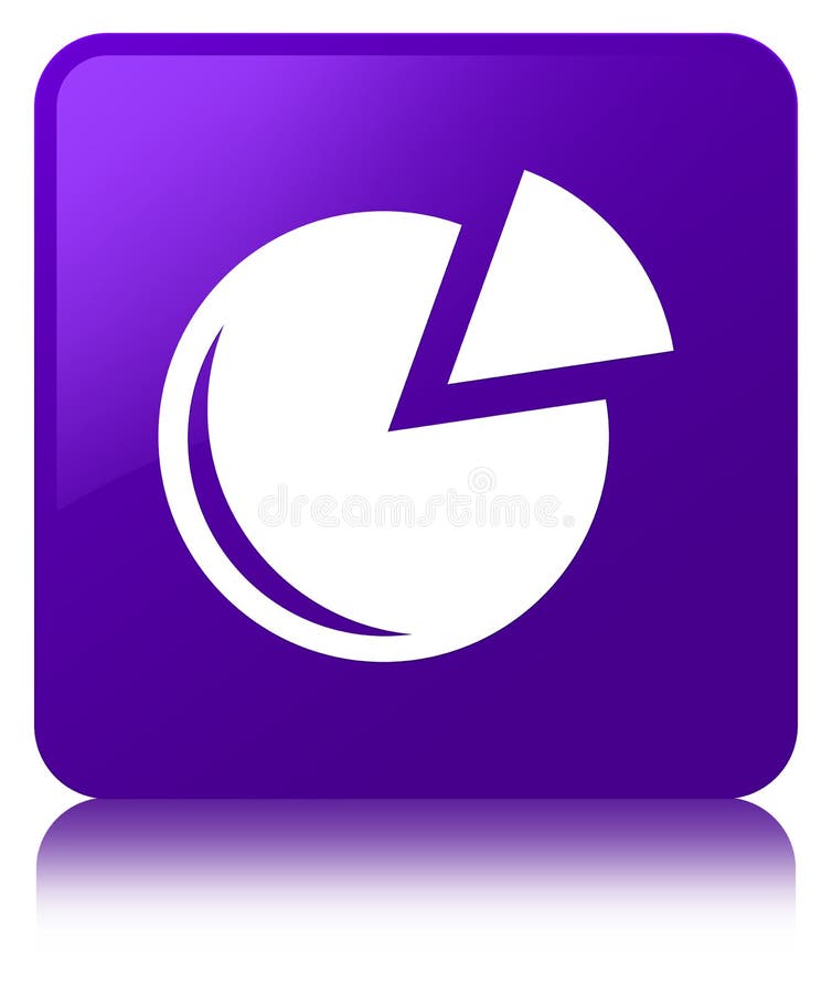 Graph Icon Purple Square Button Stock Illustration - Illustration of ...
