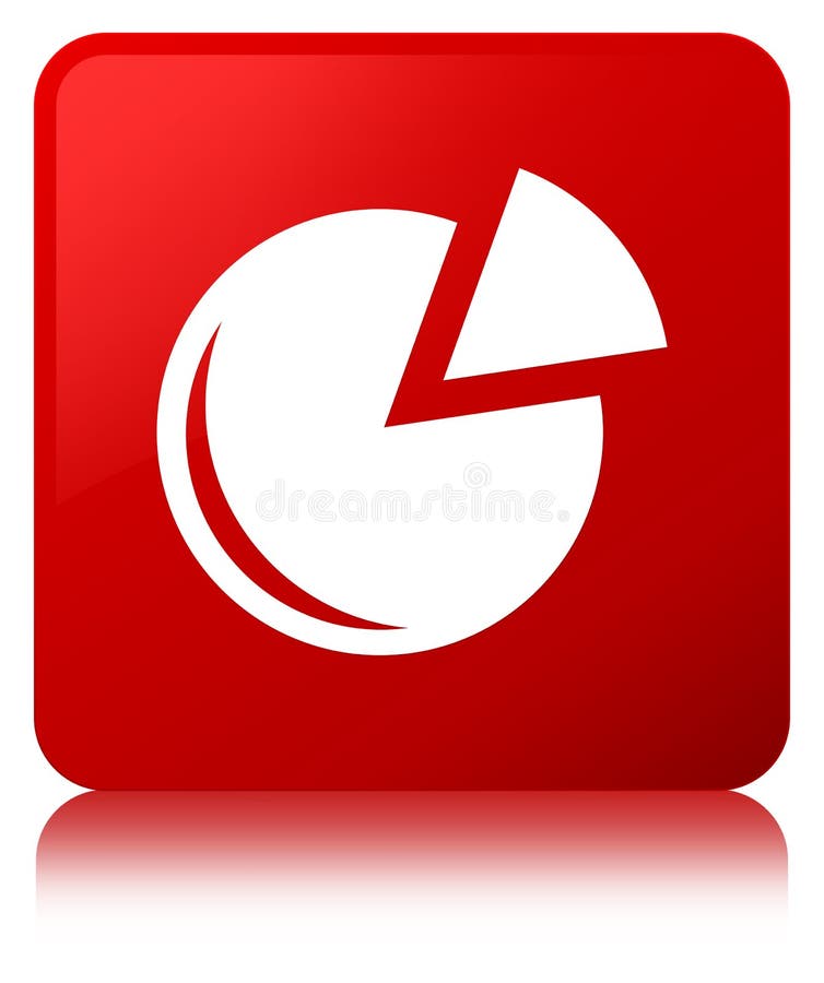 Graph Icon Red Square Button Stock Illustration - Illustration of ...