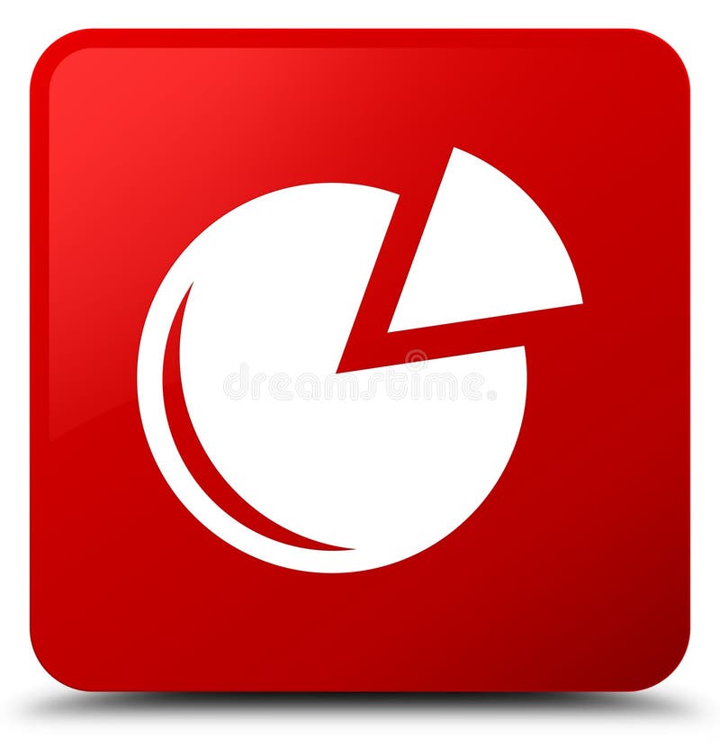 Graph Icon Red Square Button Stock Illustration - Illustration of ...