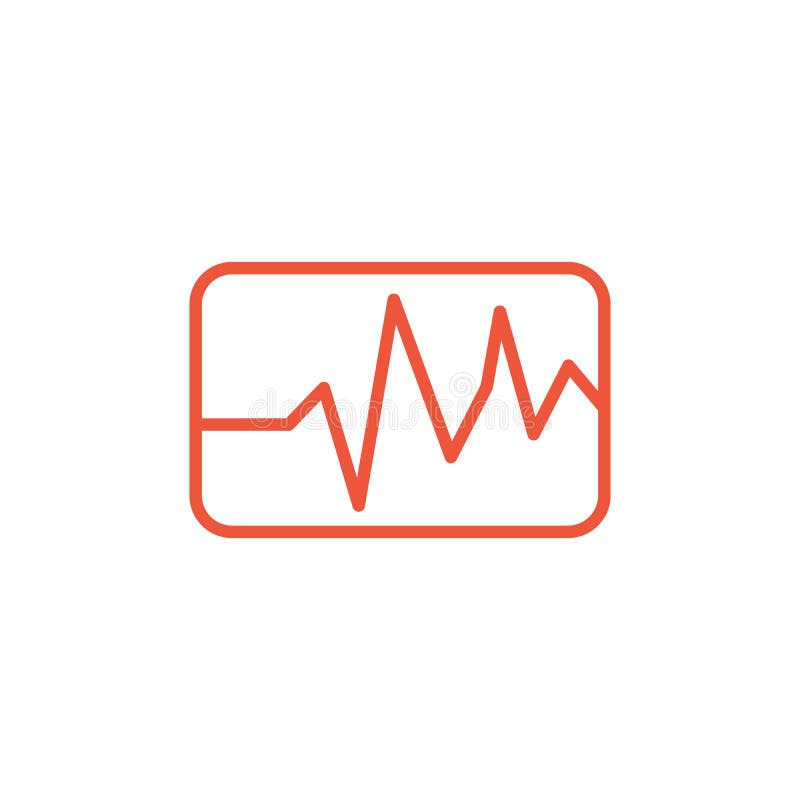 Graph Icon. Simple Graph Vector Icon in Square. Vector Illustration ...