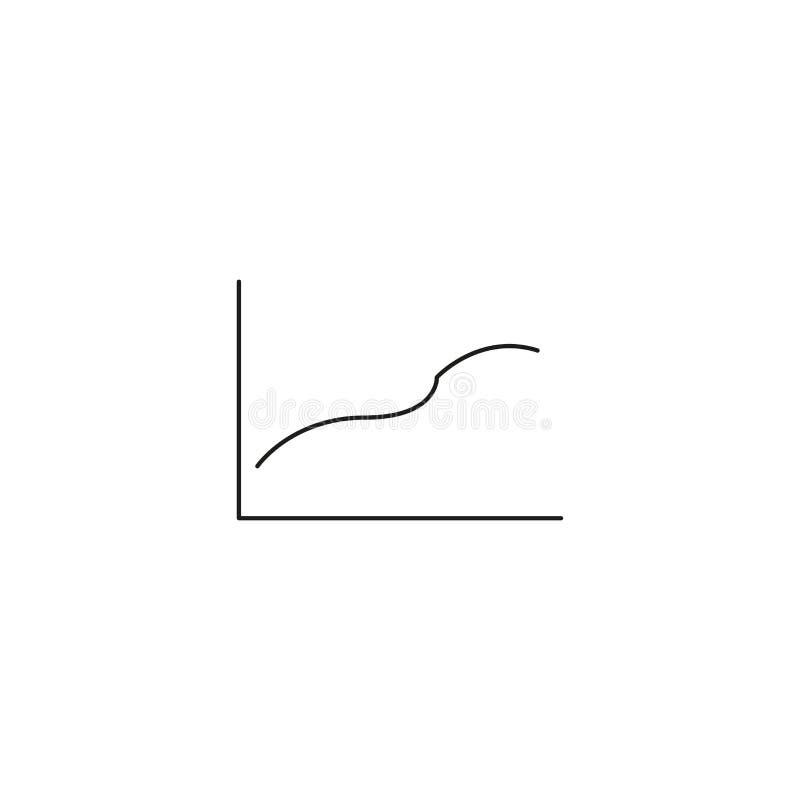 Graph Icon in Trendy Flat Style Isolated on Grey Background. Chart ...