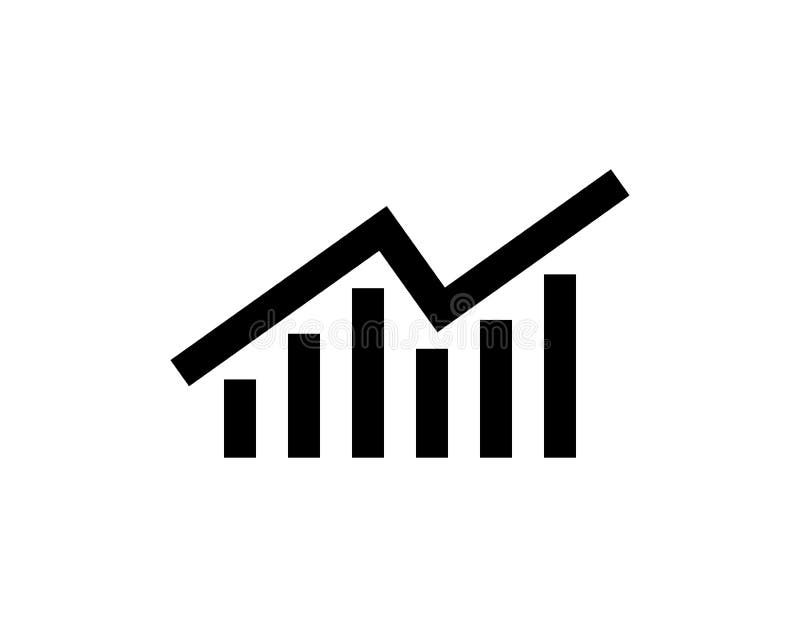 Graph Icon in Trendy Flat Style Isolated on White Background. Chart ...