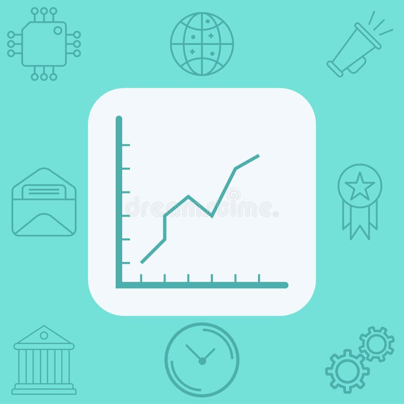 Graph Vector Icon Sign Symbol Stock Illustration - Illustration of ...
