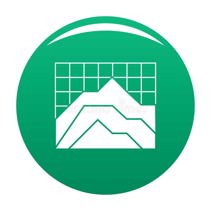 Graph icon vector green stock vector. Illustration of icon - 132054042