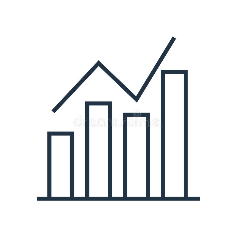 Graph Icon Vector Isolated on White Background, Graph Sign Stock Vector ...