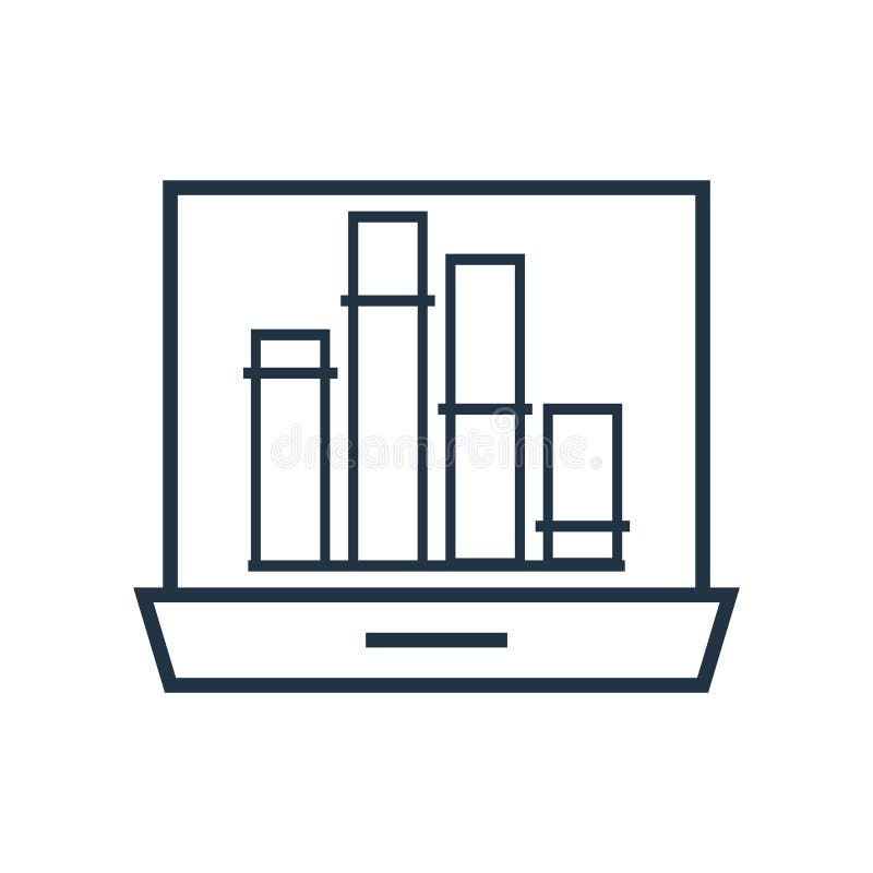 Graph Icon Vector Isolated on White Background, Graph Sign Stock Vector ...