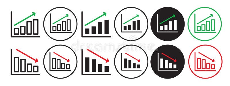 Graph Icon Vector Set Collection for Web Stock Vector - Illustration of ...
