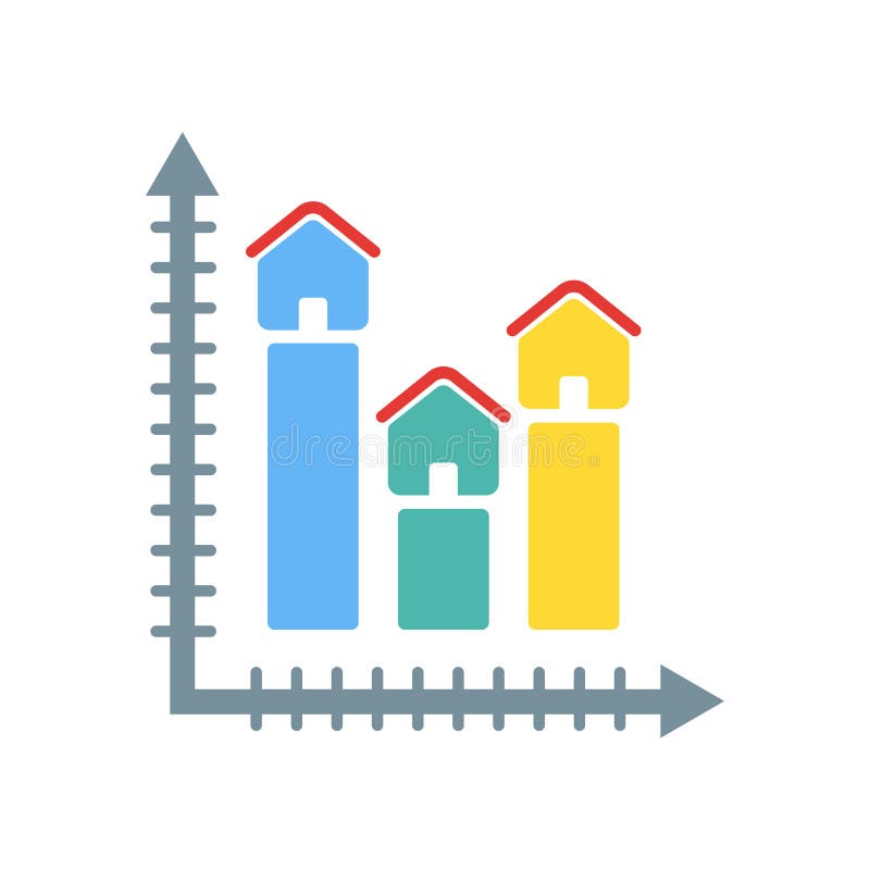 Graph Icon Vector Sign and Symbol Isolated on White Background Stock ...