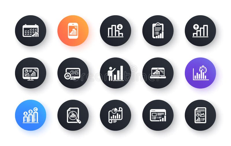 Graph Icons. Charts and Graphs, Presentation and Report. Classic Icon ...