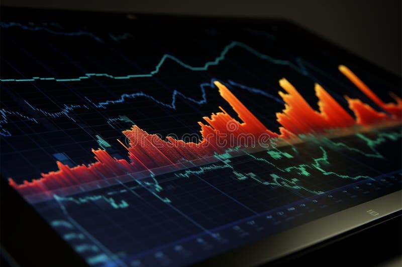 The Graph Illustration Uses Bold Black, Blue, and Red Hues Stock ...