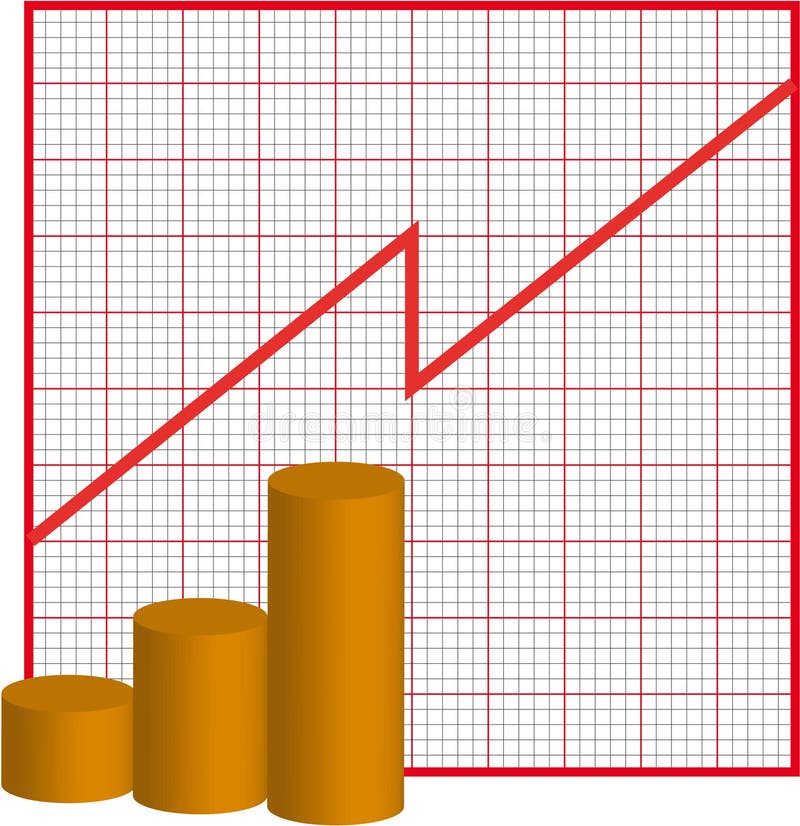 Graph increase stock vector. Illustration of efficiency - 20713533