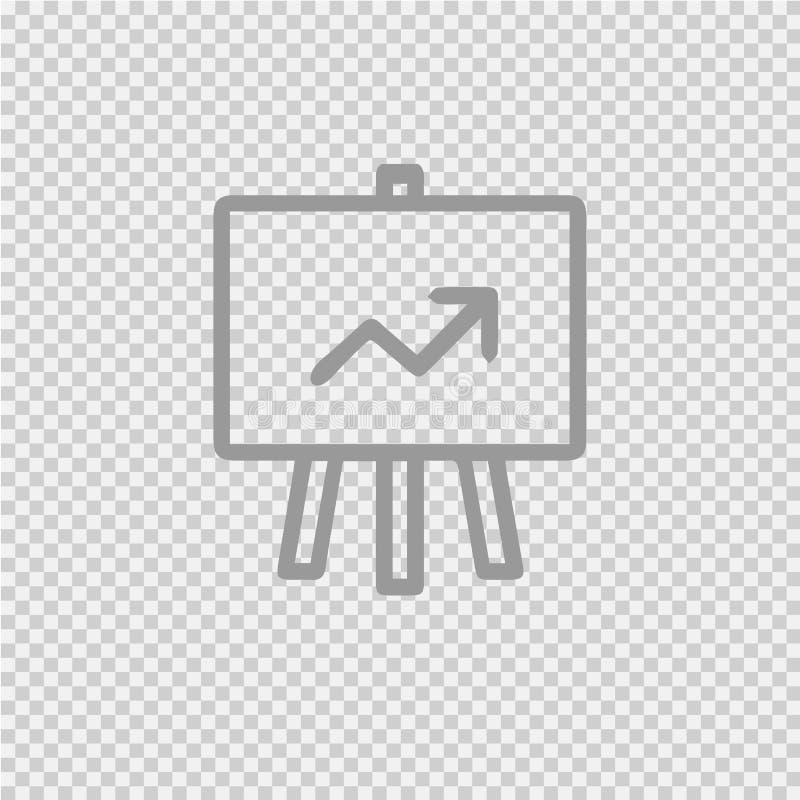 Graph Increase on Board. Chart Up Simple Isolated Illustration Stock ...