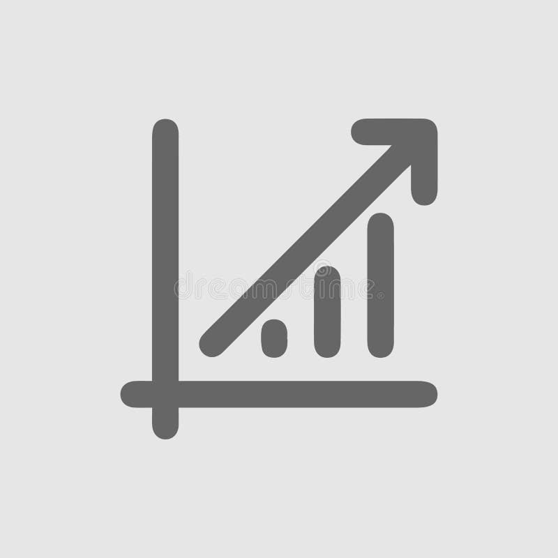 Graph Increase Vector Icon Eps 10. Chart Going Up Simple Isolated ...