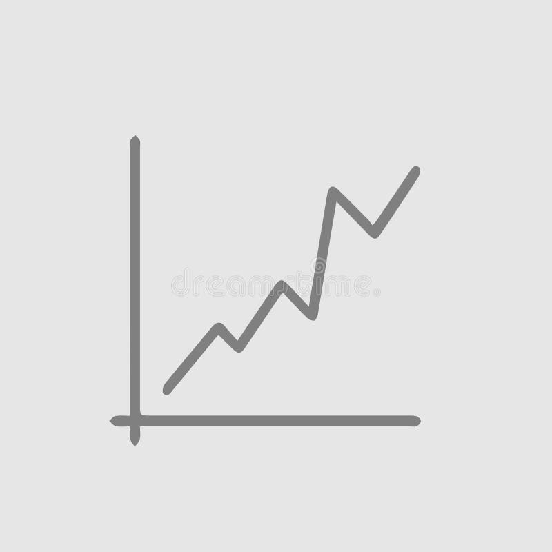 Graph Increase Vector Icon Eps 10. Stock Vector - Illustration of ...