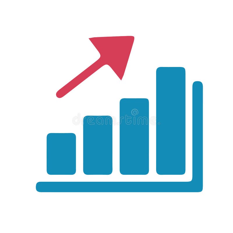 Graph Increase Vector Icon Eps 10. Stock Vector - Illustration of ...