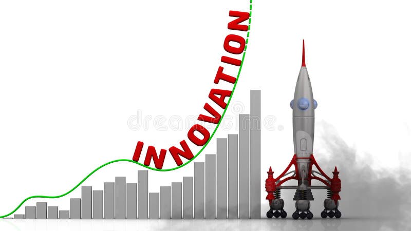 The Word Innovation. Animated Banner with the Text Colored Stock ...