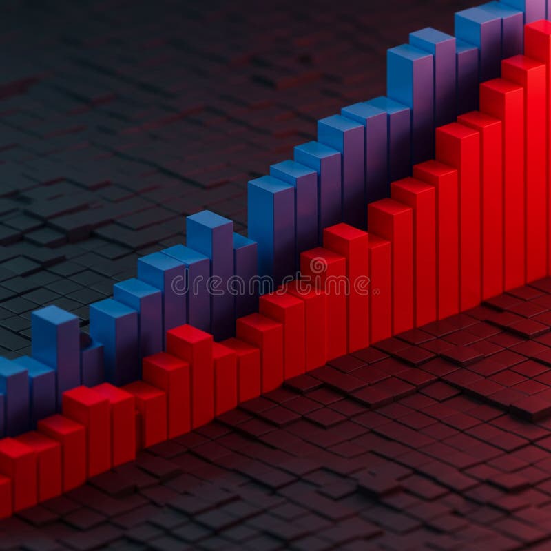 A Graph-like Structure Composed of Stacked Rectangular Blocks in Red ...