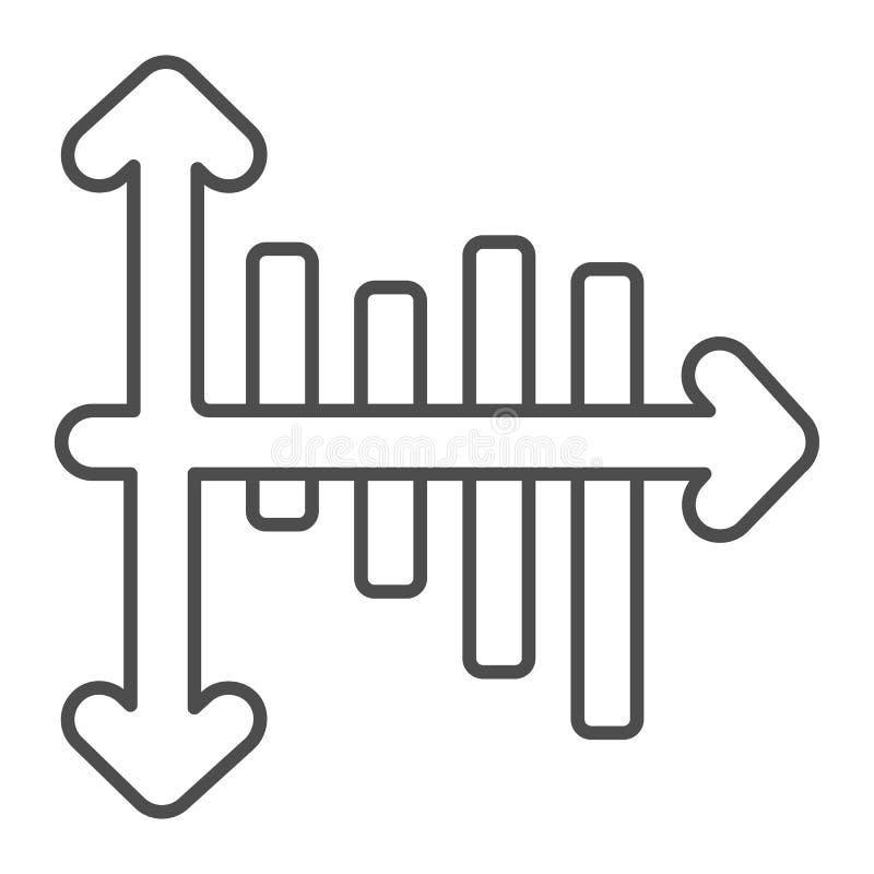 Graph and Diagram Line Icon Set, Growth Chart Symbols Collection or ...