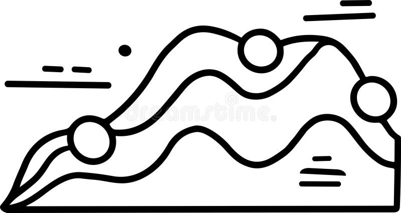 A Graph with a Line Going Up and a Box with a Number on it Stock Vector ...