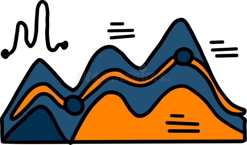 A Graph with a Line Going Up and a Box with a Number on it Stock Vector ...