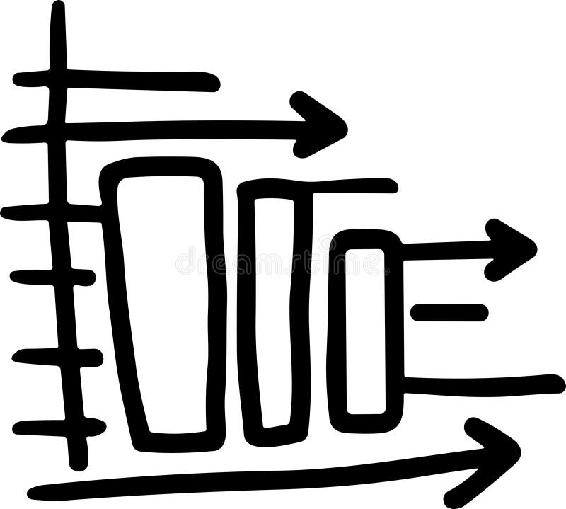 A Graph with a Line Going Up and a Box with a Number on it Stock Vector ...