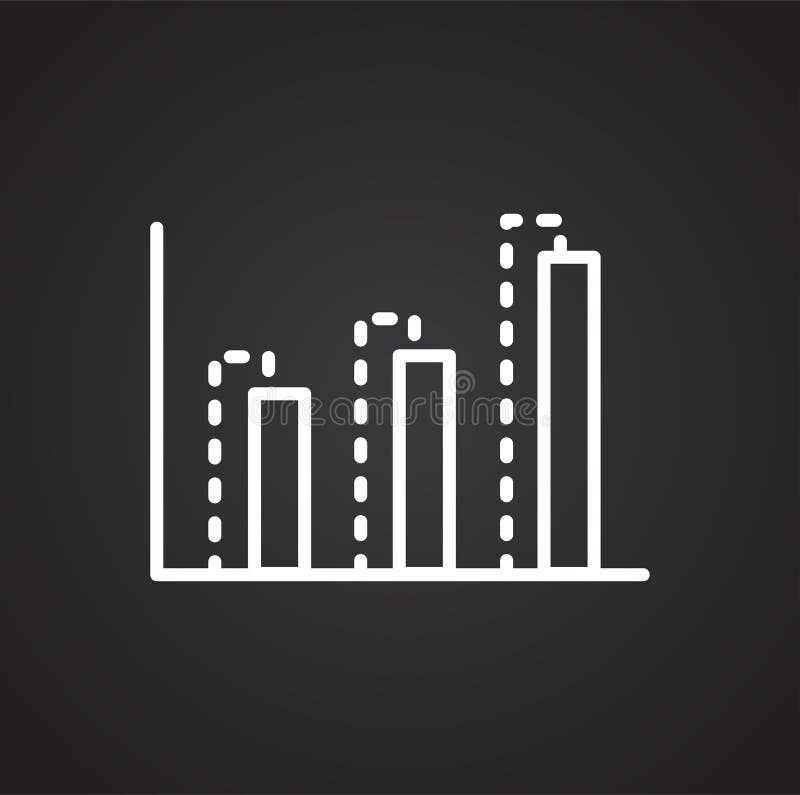 Graph Line Icon on Background for Graphic and Web Design. Simple Vector ...