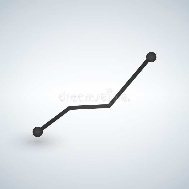 Graph Line Icon Going Up Simple Illustration Stock Illustration ...