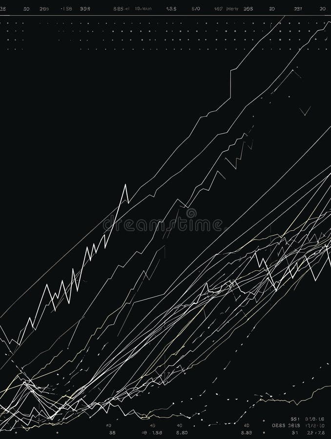A Graph of Lines and Lines on a Black Background - Financial Charts ...