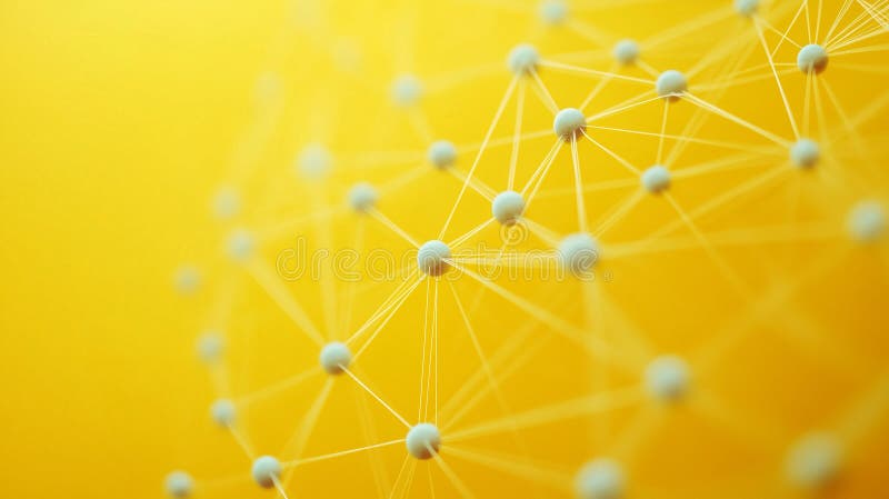 Graph Lines on Bright Yellow Background for Business and Tech Concepts ...