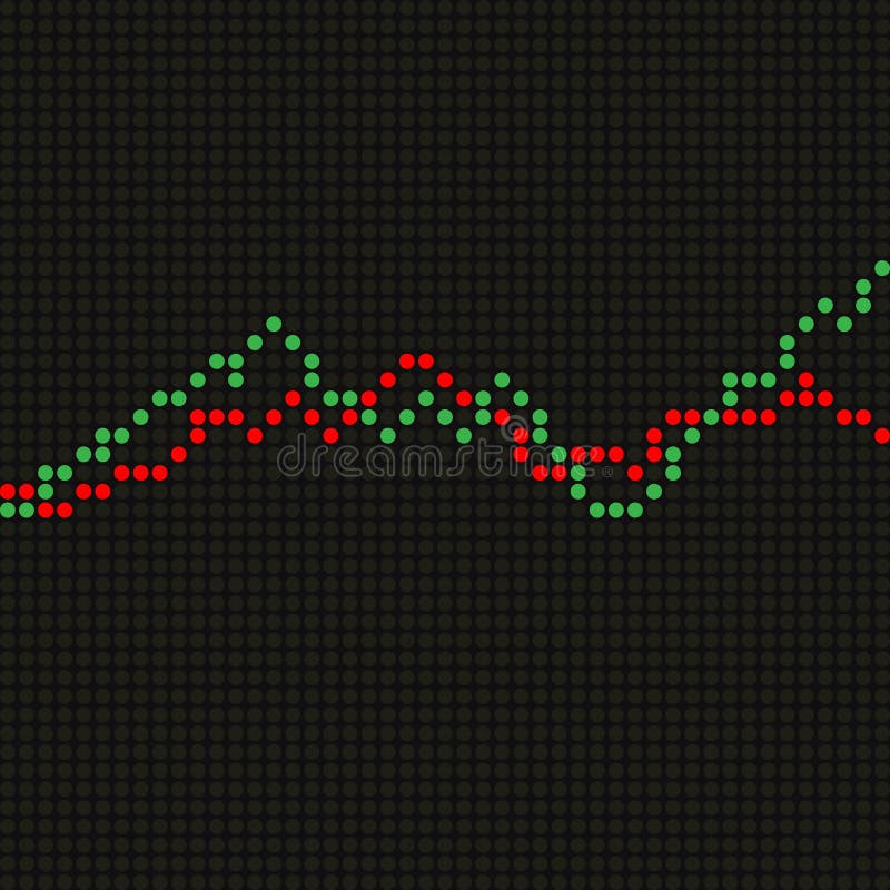 Graph lines on LED screen stock vector. Illustration of digital - 73772797