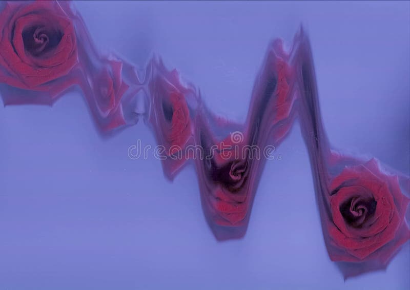 Graph Made from Red Rose. Using Scanography Stock Illustration ...