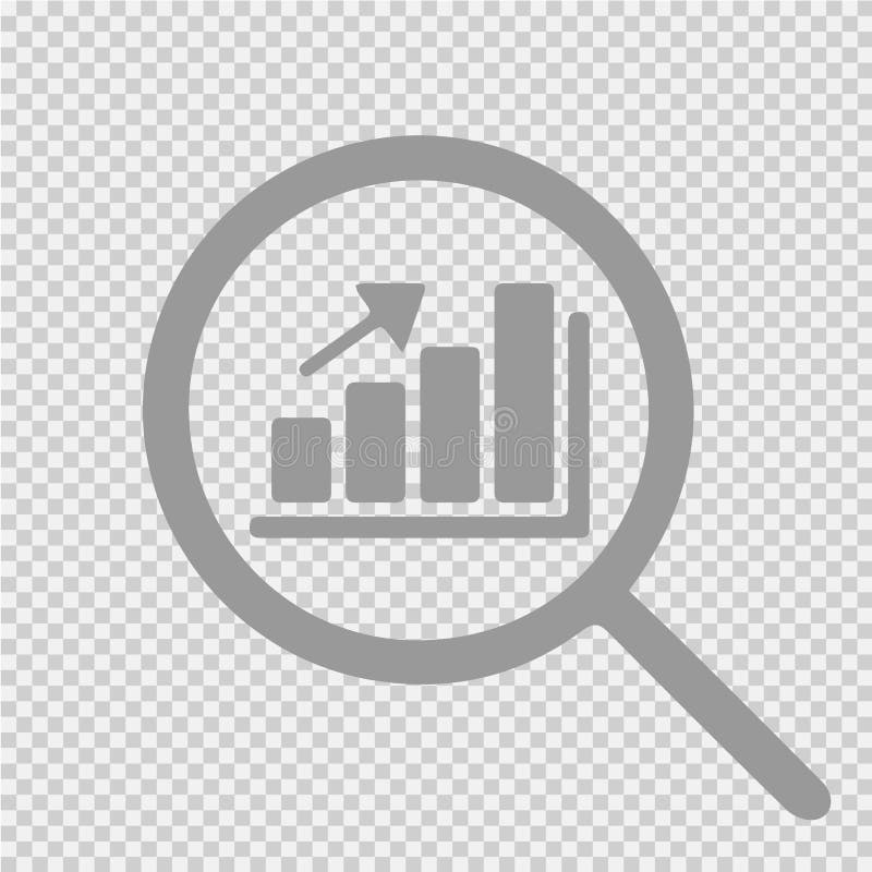 Graph and Magnifying Glass. Business Data Stock Vector - Illustration ...