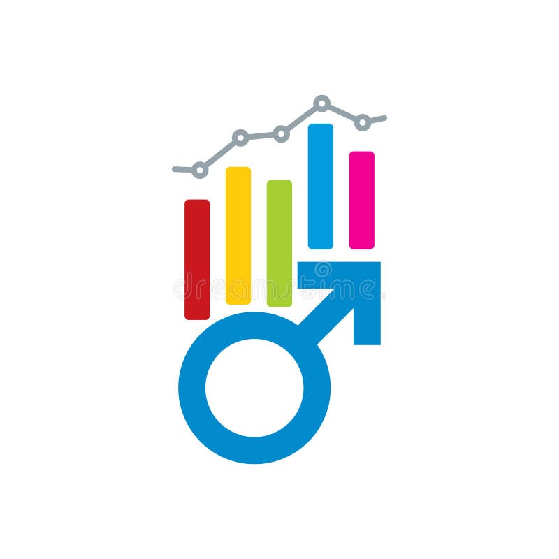 Graph Male Man Logo Icon Design Stock Vector - Illustration of diagram ...