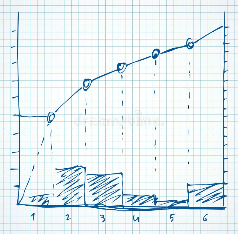 Graph of Mathematical Calculations. Vector Drawing Stock Vector ...