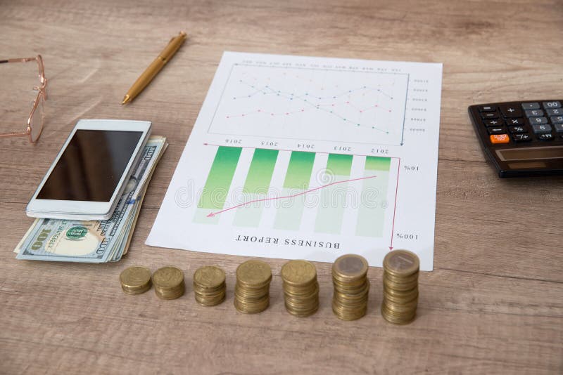 Graph with money stock photo. Image of analysis, investment - 70115006