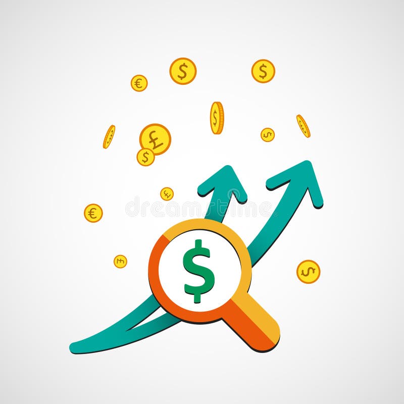 Graph Money dollar vector stock vector. Illustration of concept - 54456242