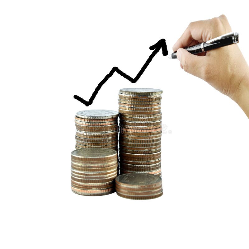 Graph on Money Growth Concept in Business Stock Image - Image of ...