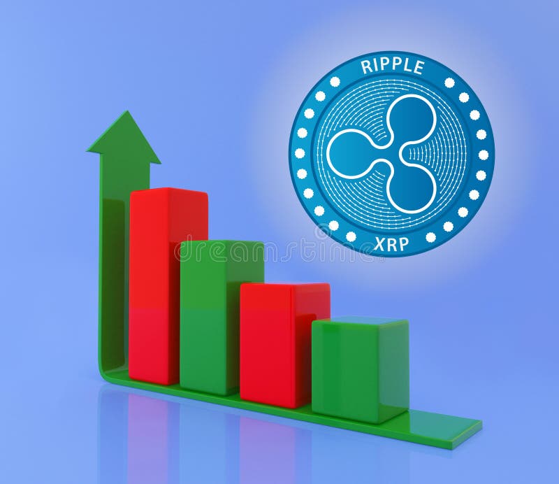 Graph of the Movement of the Crypto Currency.Ripple. Stock Illustration ...