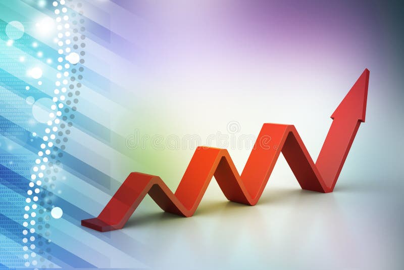 Graph moving to success stock illustration. Illustration of improve ...