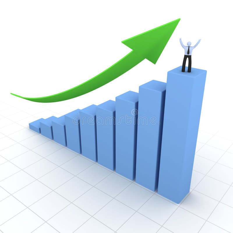 Graph moving up stock illustration. Illustration of progress - 12865077