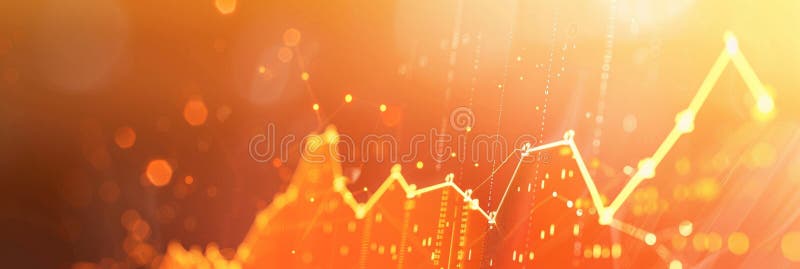 A Graph with Orange Lines and Dots is Displayed. Generative AI Stock ...