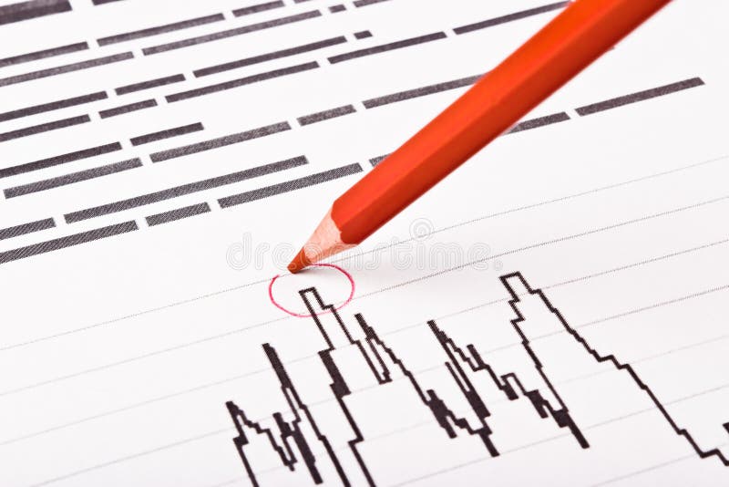 Graph on the Page with Text Stock Photo - Image of concepts, finance ...