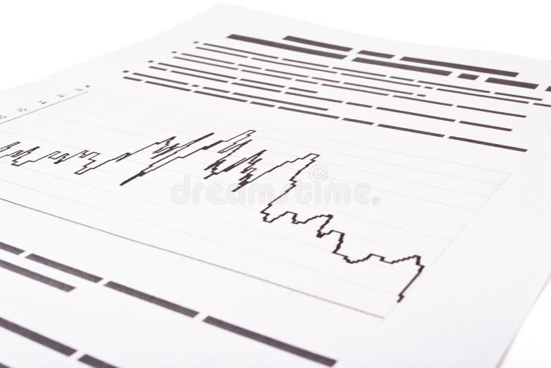Graph on the Page with Text Stock Photo - Image of concepts, finance ...