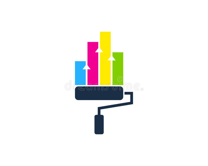 Graph Paint Logo Icon Design Stock Vector - Illustration of analytic ...