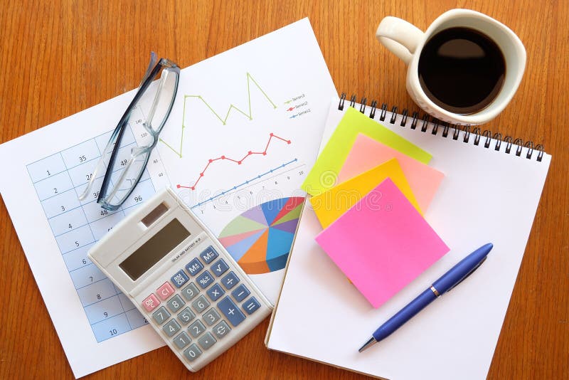 Graph paper and calculator stock photo. Image of human - 97420374