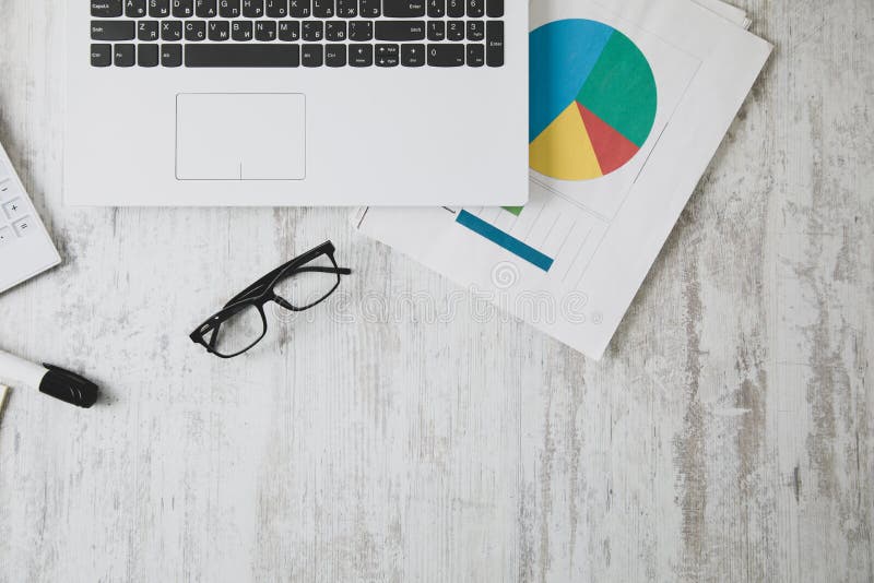 Graph on Paper with Computer Stock Photo - Image of finance, analyzing ...